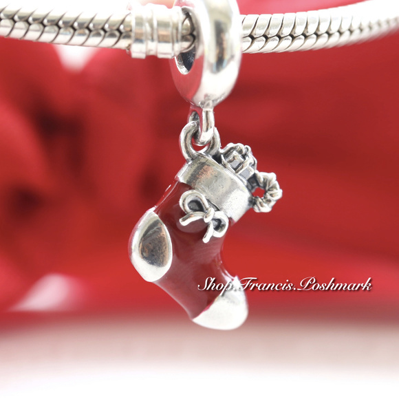 Pandora | Jewelry | Pandora Festive Stocking Dangle 796387en39 | Poshmark
